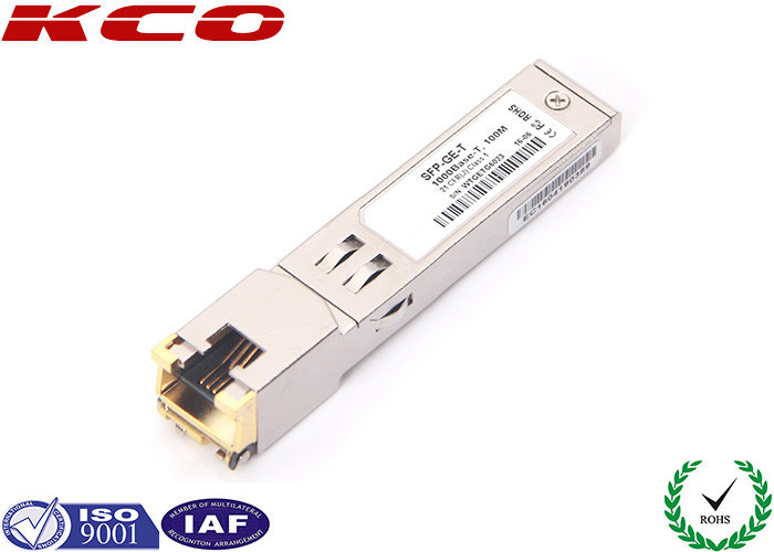 Single Fiber SFP Copper Gigabit Transceiver Module Rj45 1000BASE-T For ...